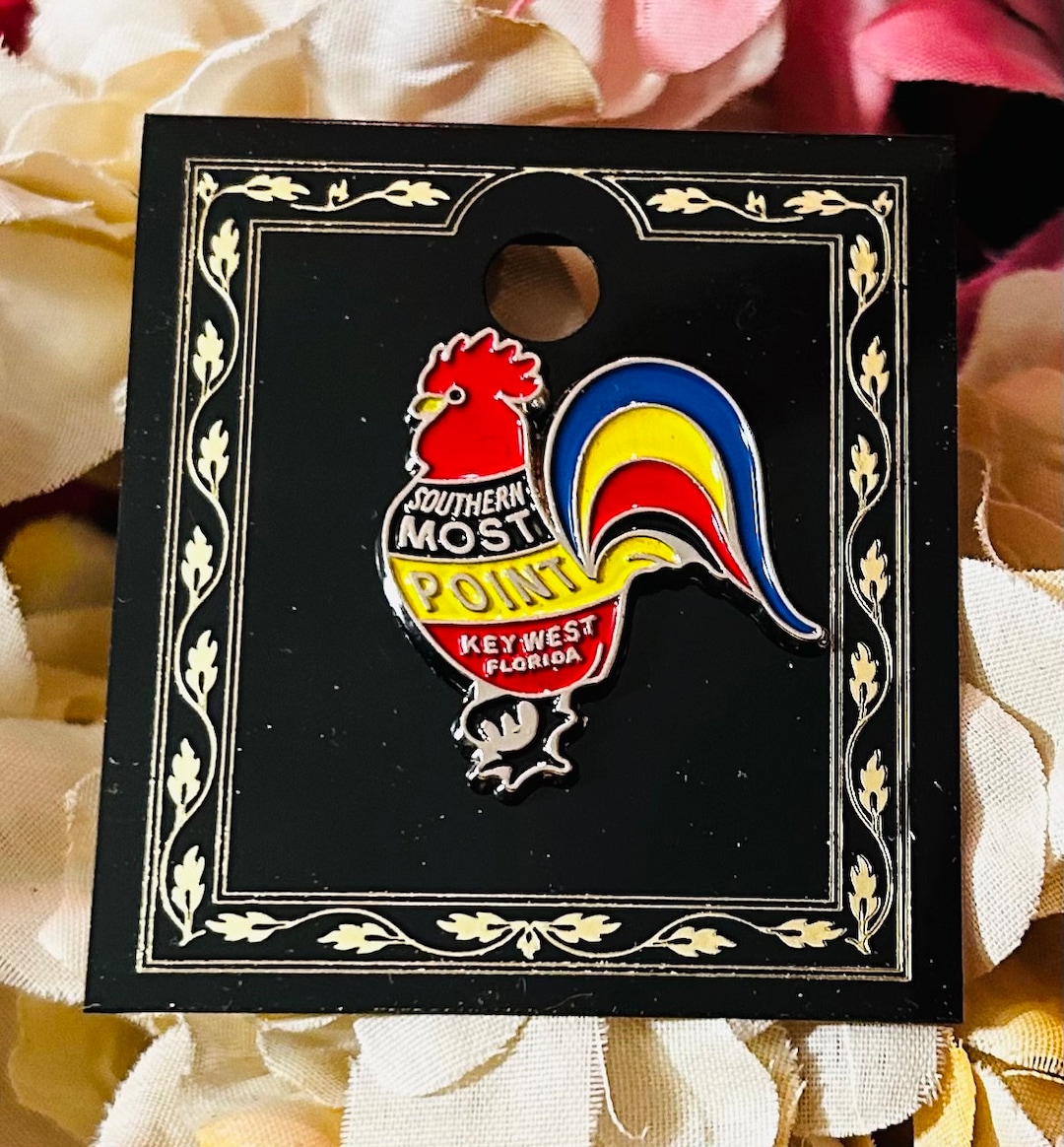 Southernmost Key West Rooster Lapel Pin - Etsy