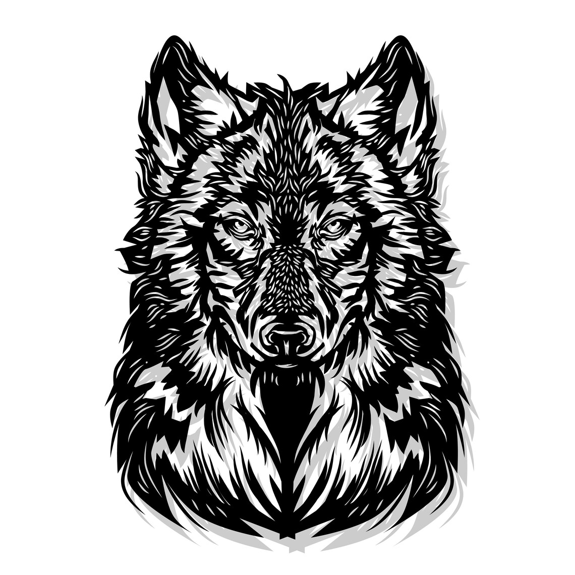 Wolf SVG Digital File Wolf for Printing on T-shirts File for - Etsy