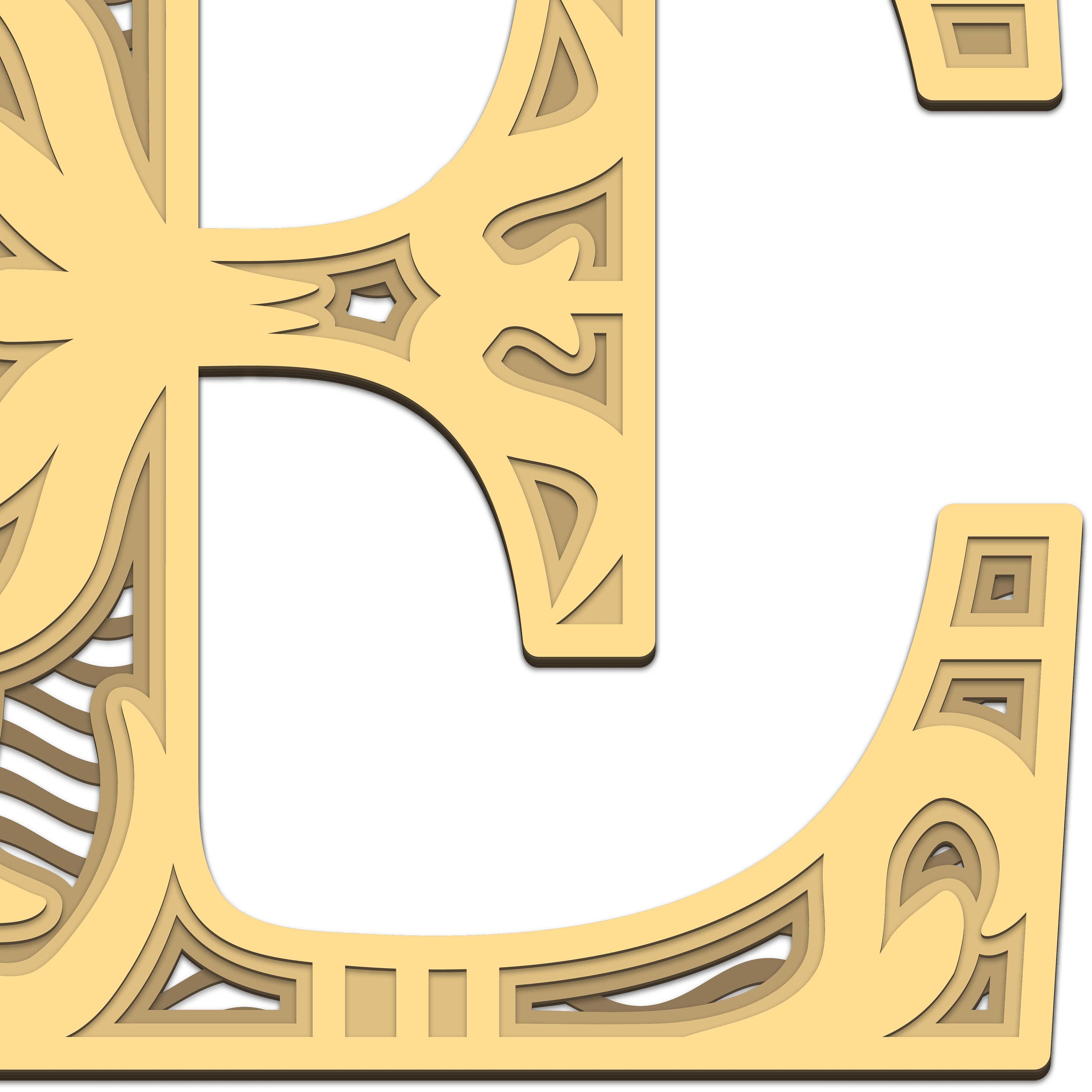 Letter E 3D Layered SVG Digital File Letters E 3D Layered for - Etsy UK