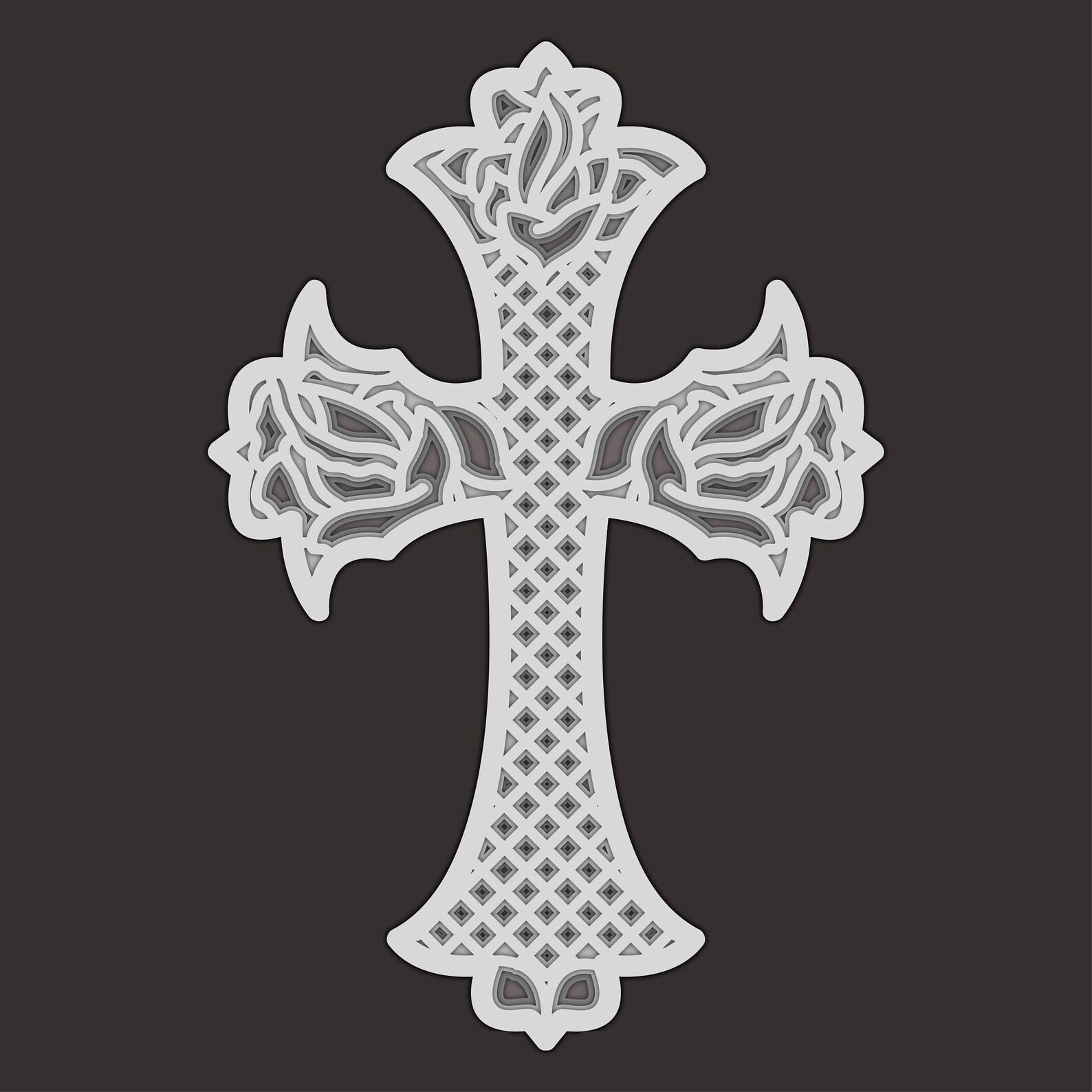 Cross 3d Layered SVG Digital File Cross 3d for Cutting - Etsy