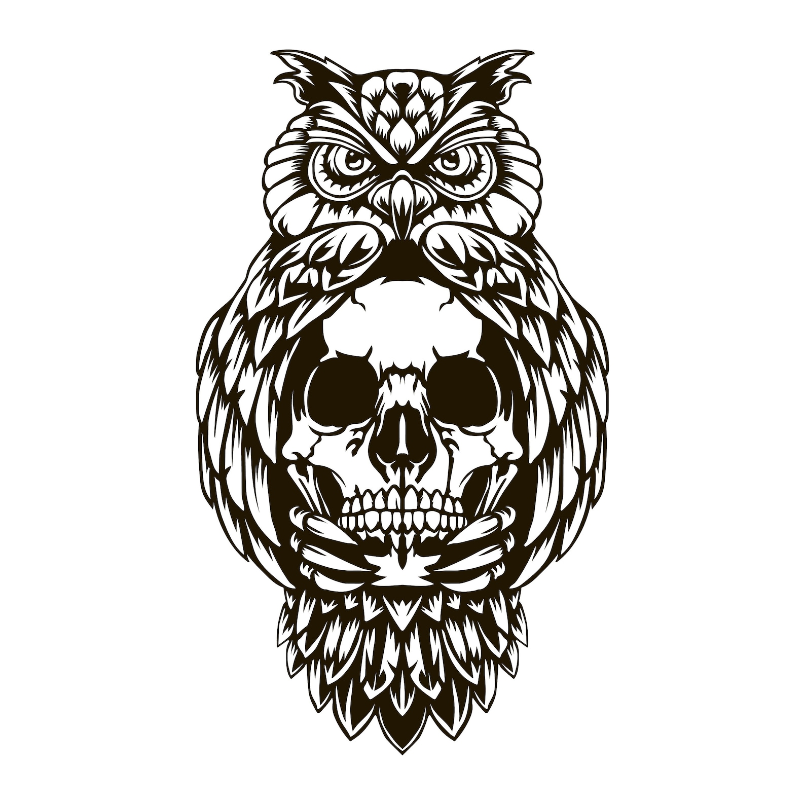 Owl Skull SVG Digital file Owl Skull for printing on | Etsy