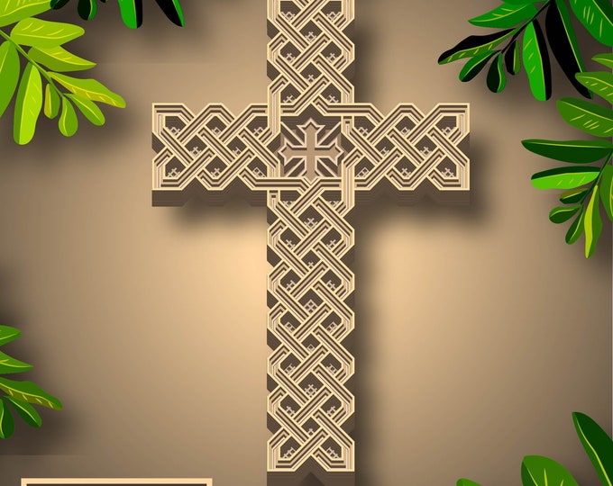 2 Layered Tree Cross SVG. Cross Models With Layer Options. Cross Svg ...