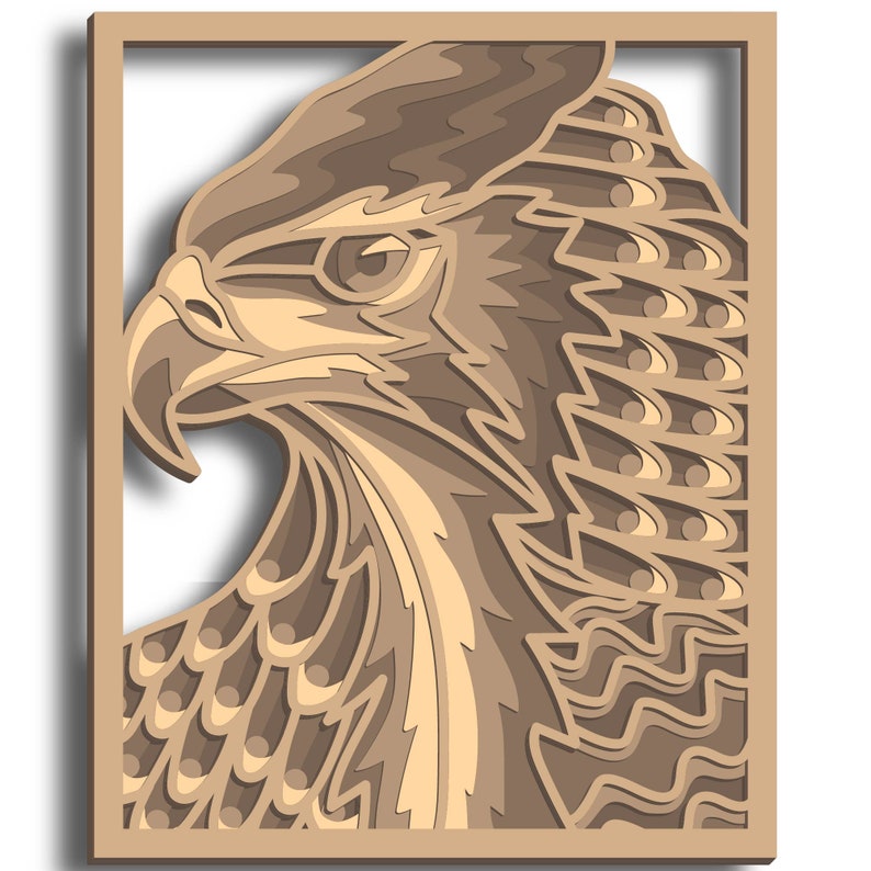 Eagle 3d Layered SVG Digital File Eagle 3d for Cutting - Etsy