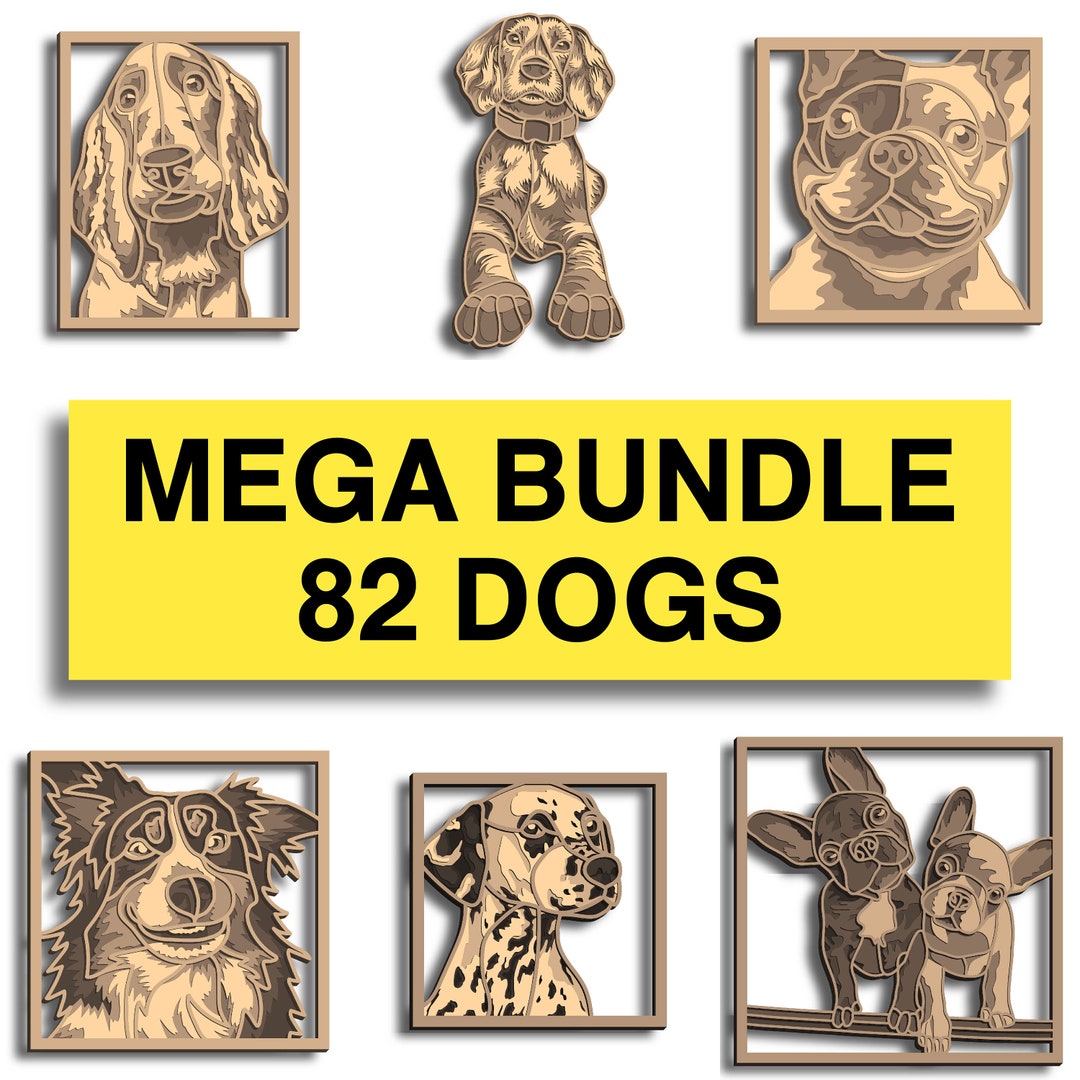 Mega Bundle Dog Svg/ Multilayer SVG File/ CNC File/ Bundle Laser Cut ...