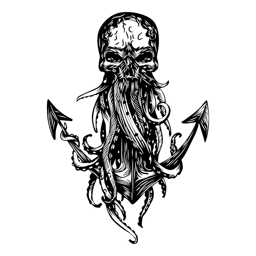 Octopus Anchor, Octopus Anchor Png Print, Octopus Anchor Png File ...