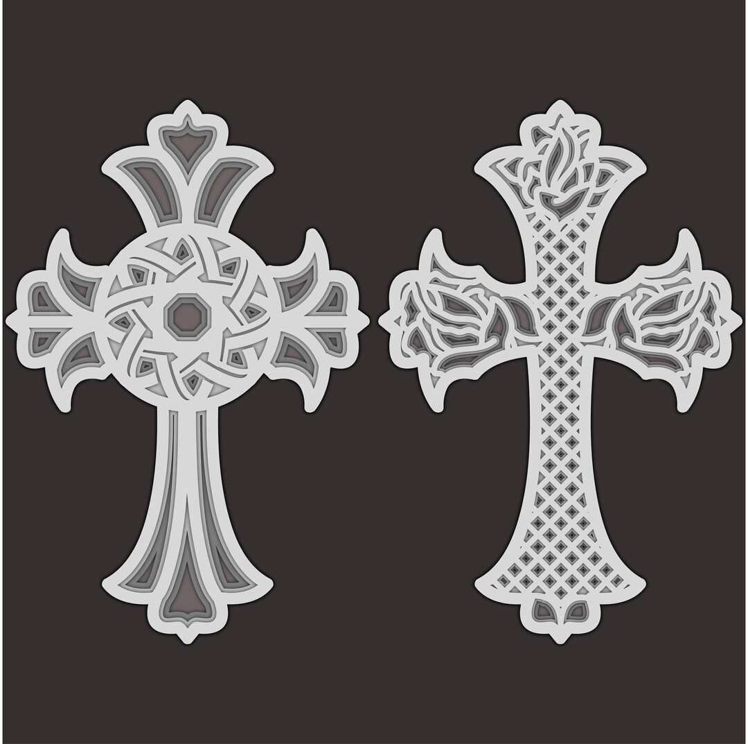 Cross 3d Layered SVG, Digital File Cross 3d for Cutting Plywood, File ...