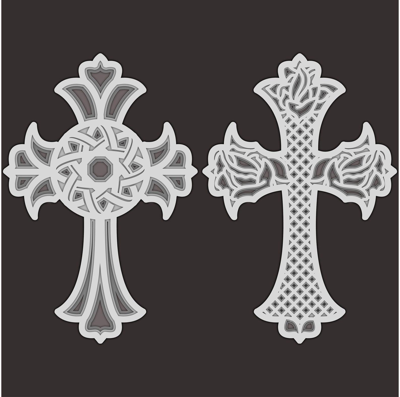 Cross 3d Layered SVG Digital File Cross 3d for Cutting - Etsy