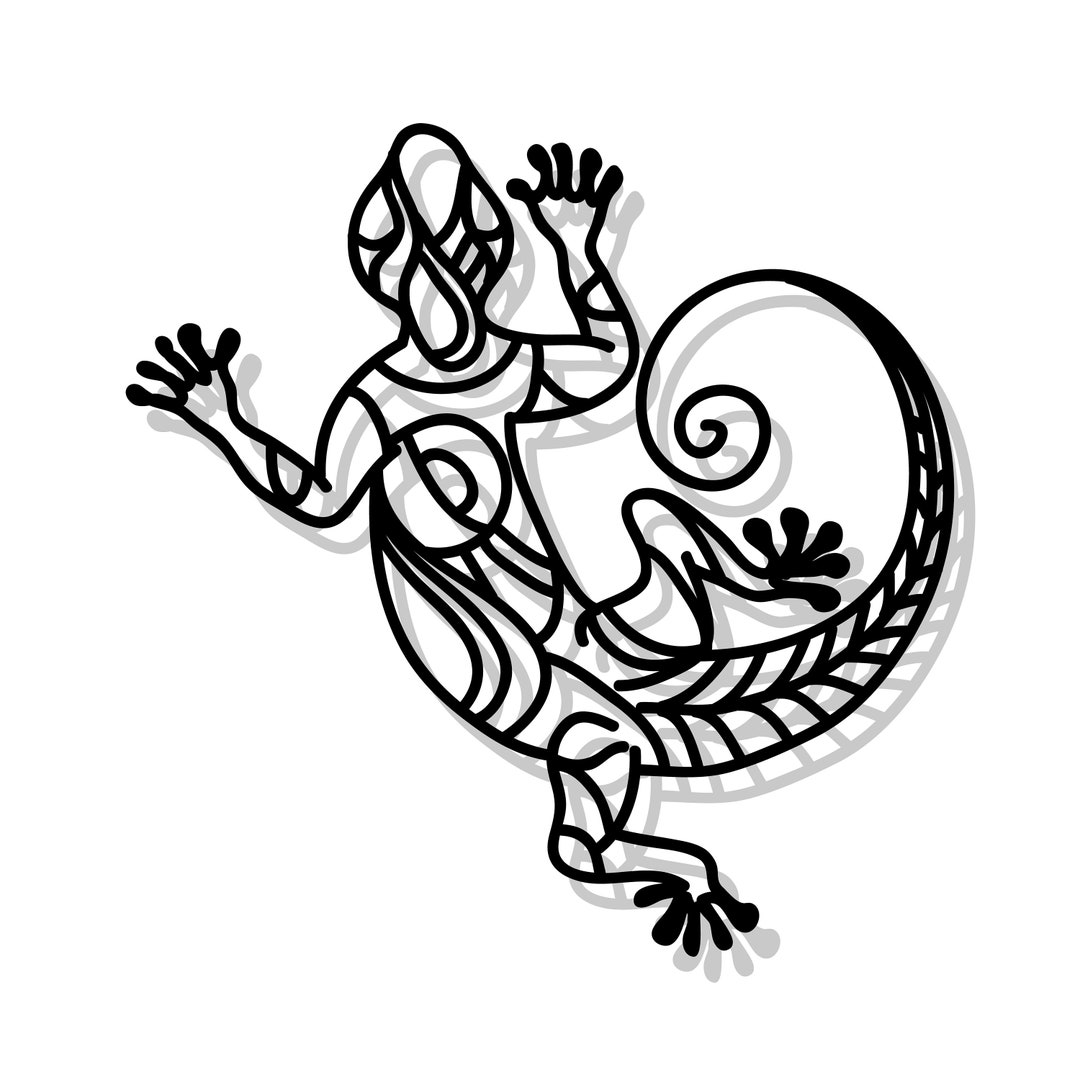 Lizard SVG, Digital File Lizard for Plywod Cut, File for Paper Cutting ...