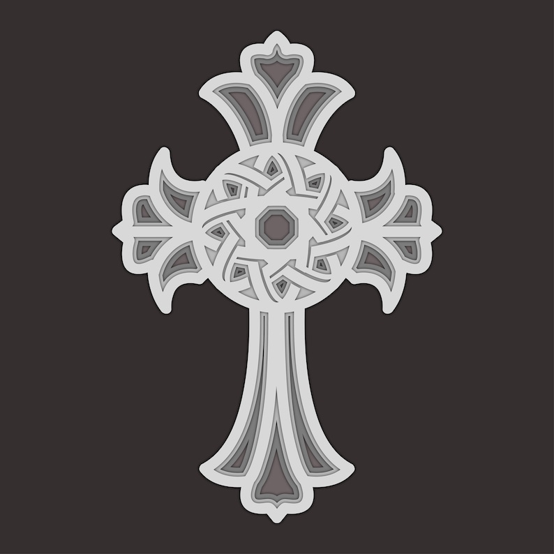 Cross 3d Layered SVG Digital File Cross 3d for Cutting - Etsy