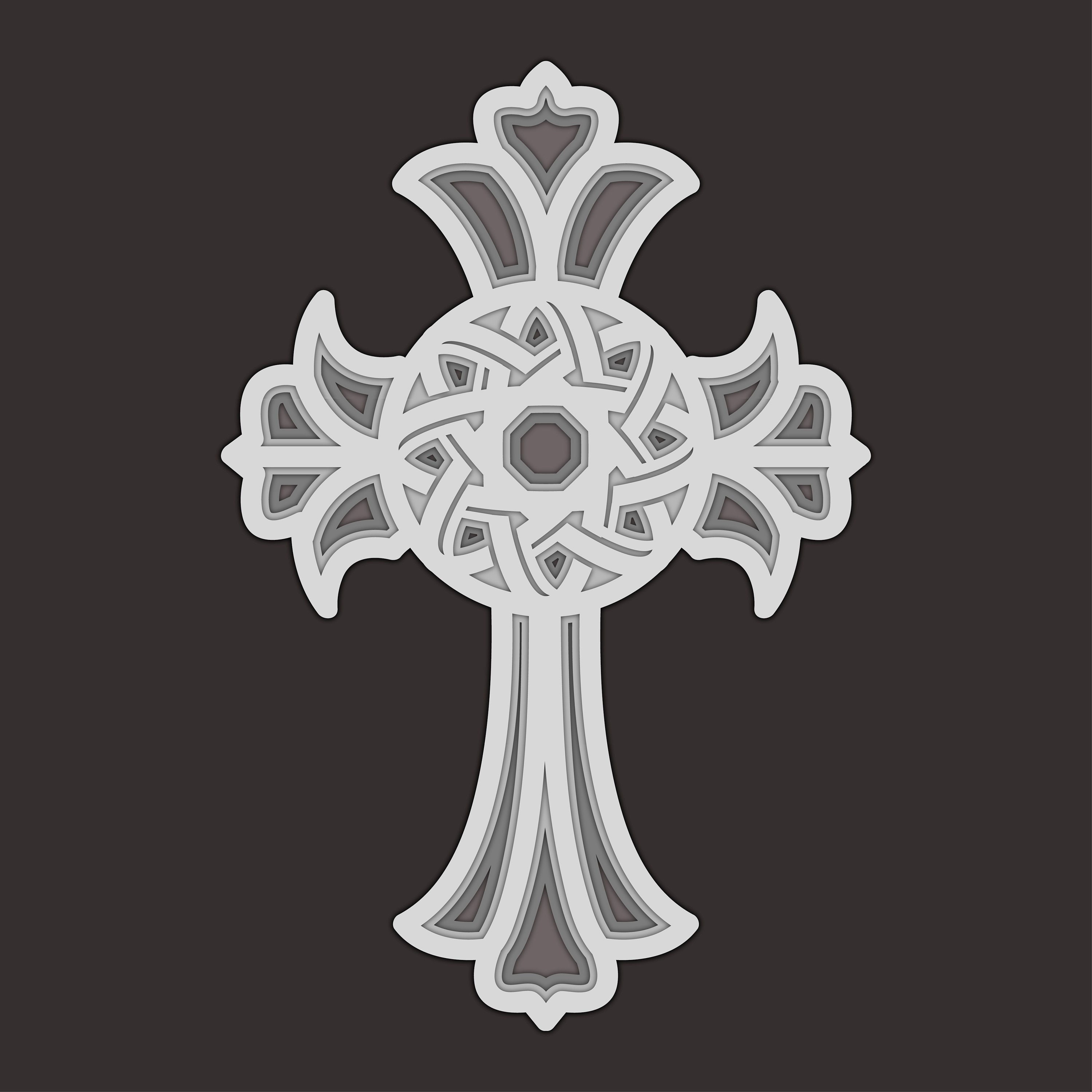 Cross 3d Layered SVG Digital File Cross 3d for Cutting - Etsy