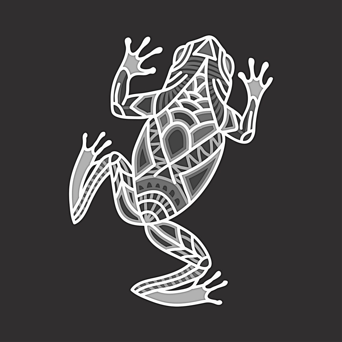 Frog 3D Layered SVG Digital File Frog for Plywod Cut File | Etsy