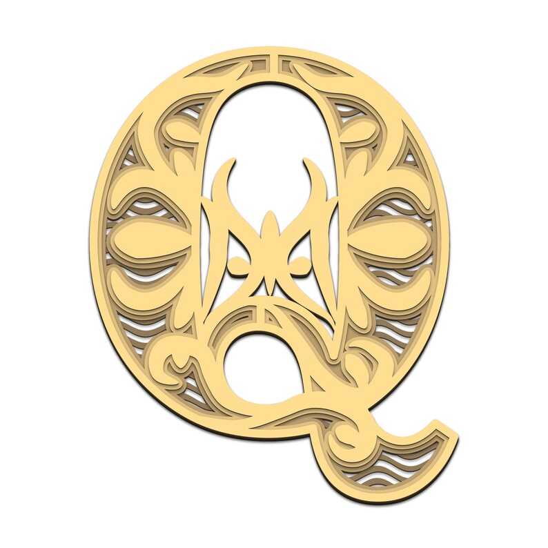 Letter Q 3D Layered SVG Digital File Letters Q 3D Layered for - Etsy ...