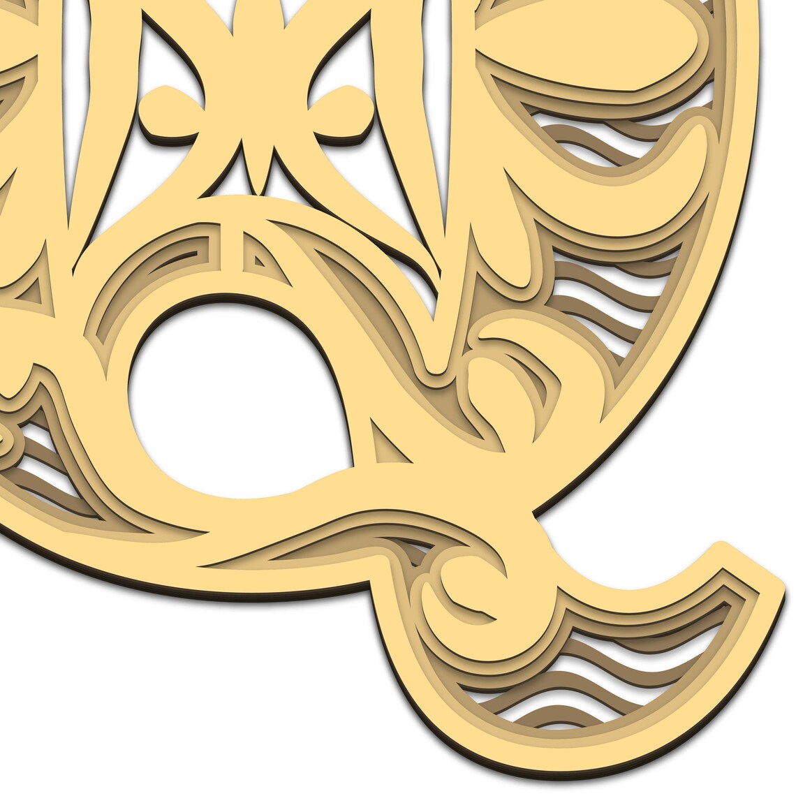 Letter Q 3D Layered SVG Digital File Letters Q 3D Layered for - Etsy ...