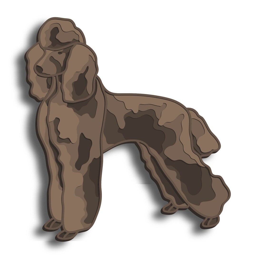 Poodle Multilayer SVG, Digital File Poodle Laser File, File for Paper ...