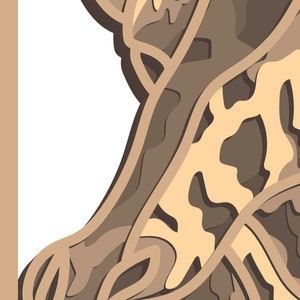 Giraffe Multilayer SVG, Digital File Giraffe Mandala 3D for Cutting ...