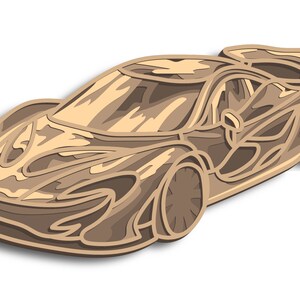 Car Multilayer SVG, Digital File Car Mandala 3D for Cutting Plywood ...