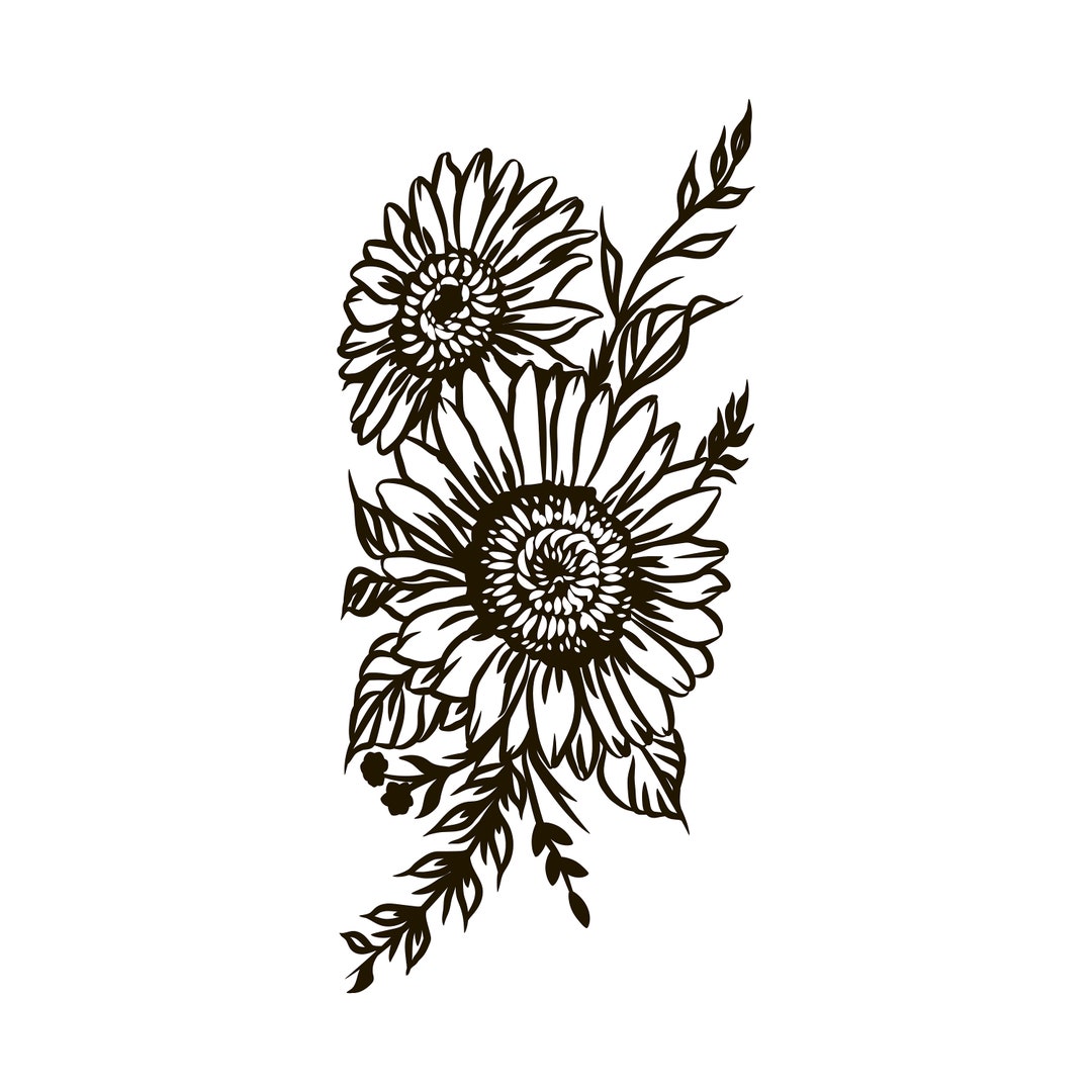 Sunflowers SVG, Digital File Sunflowers for Plywod Cut, File for Paper ...