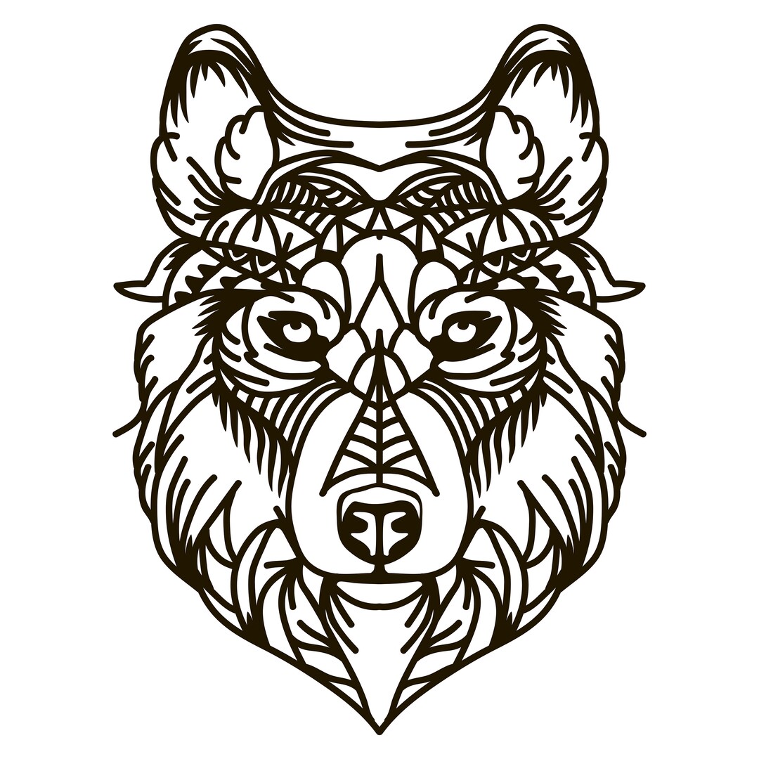 Wolf Mandala SVG Digital File Wolf for Printing on T-shirts - Etsy