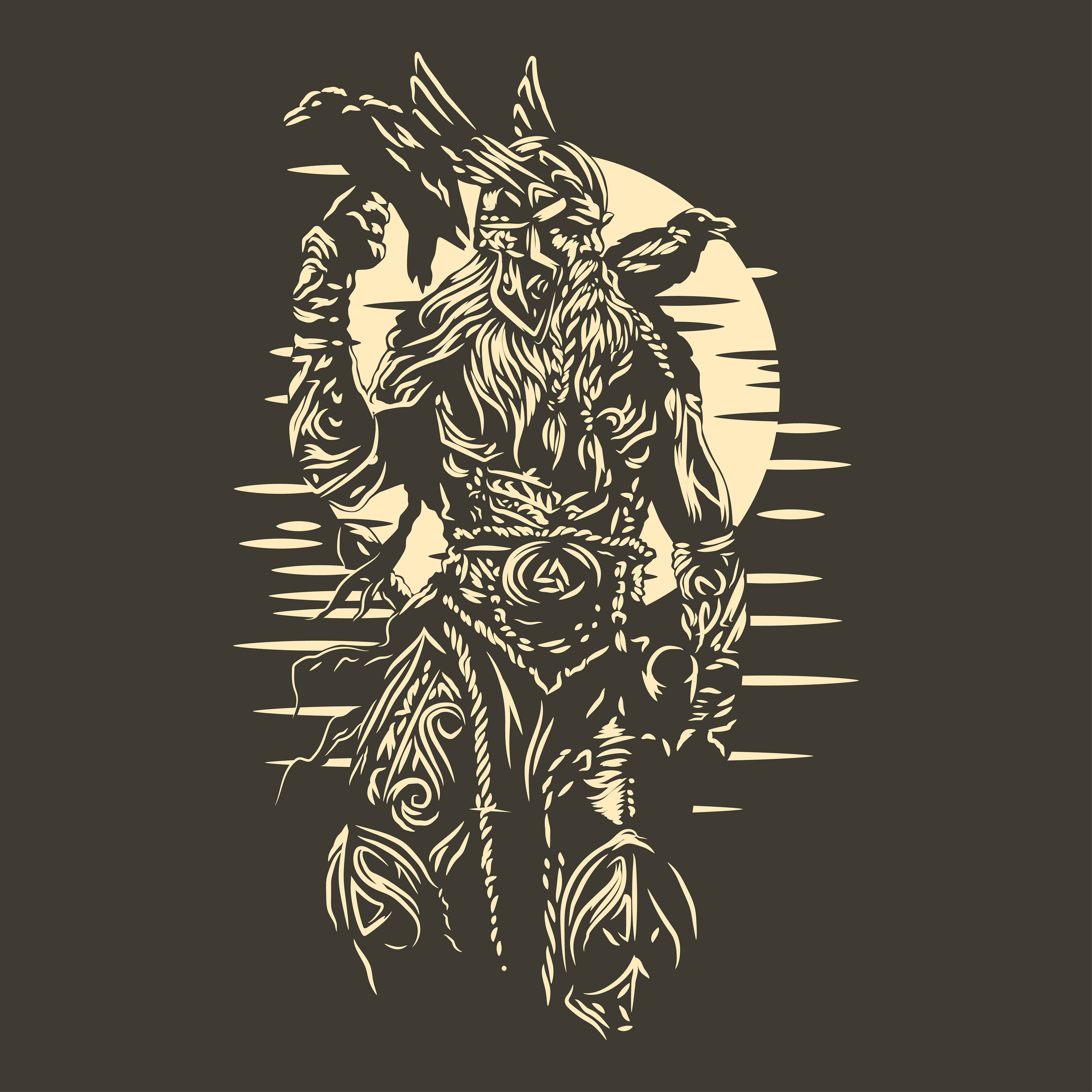 Vector Stencil Print Eps Png Dxf skull viking SVG Cut File ...