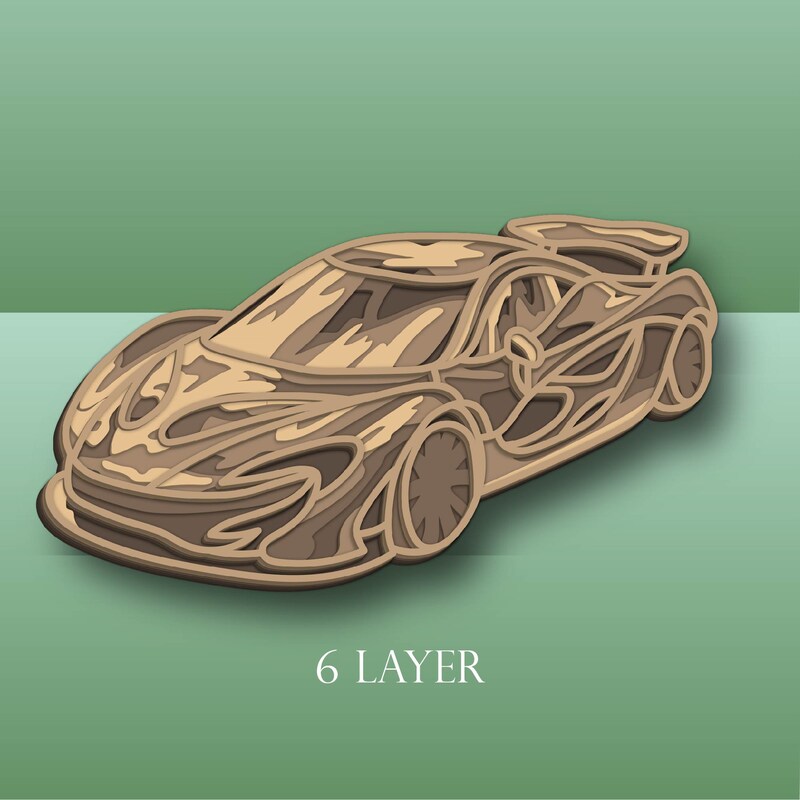 3d Paper Sports Car Svg - Etsy
