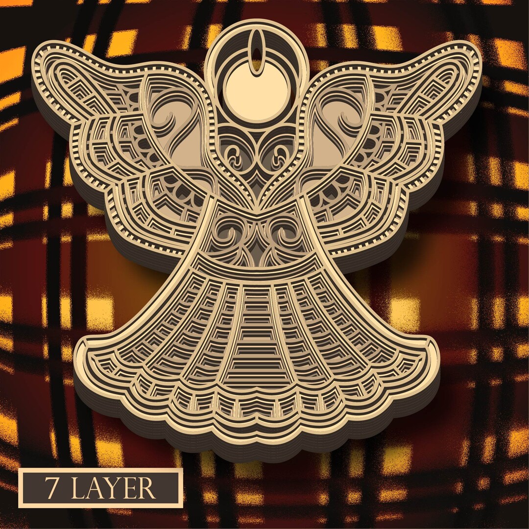 Angel Multilayer SVG, Digital File Angel Christmas 3D for Cutting ...