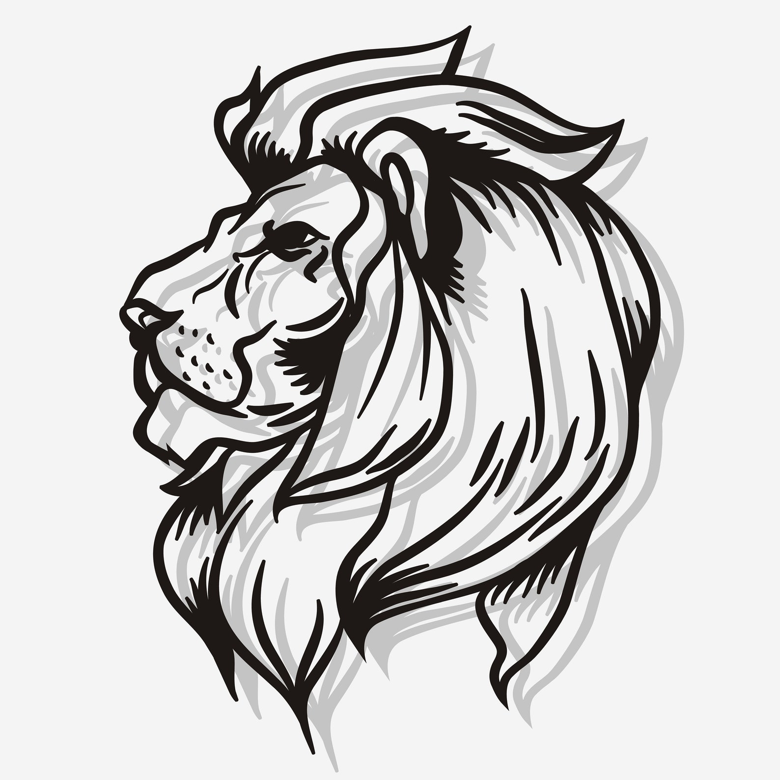 Lion Head DXF Lion Head Png Print Lion Head Png File Print - Etsy