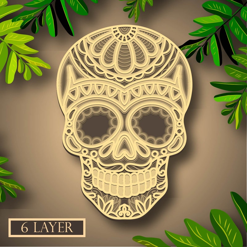 6 Layer Skull - Etsy