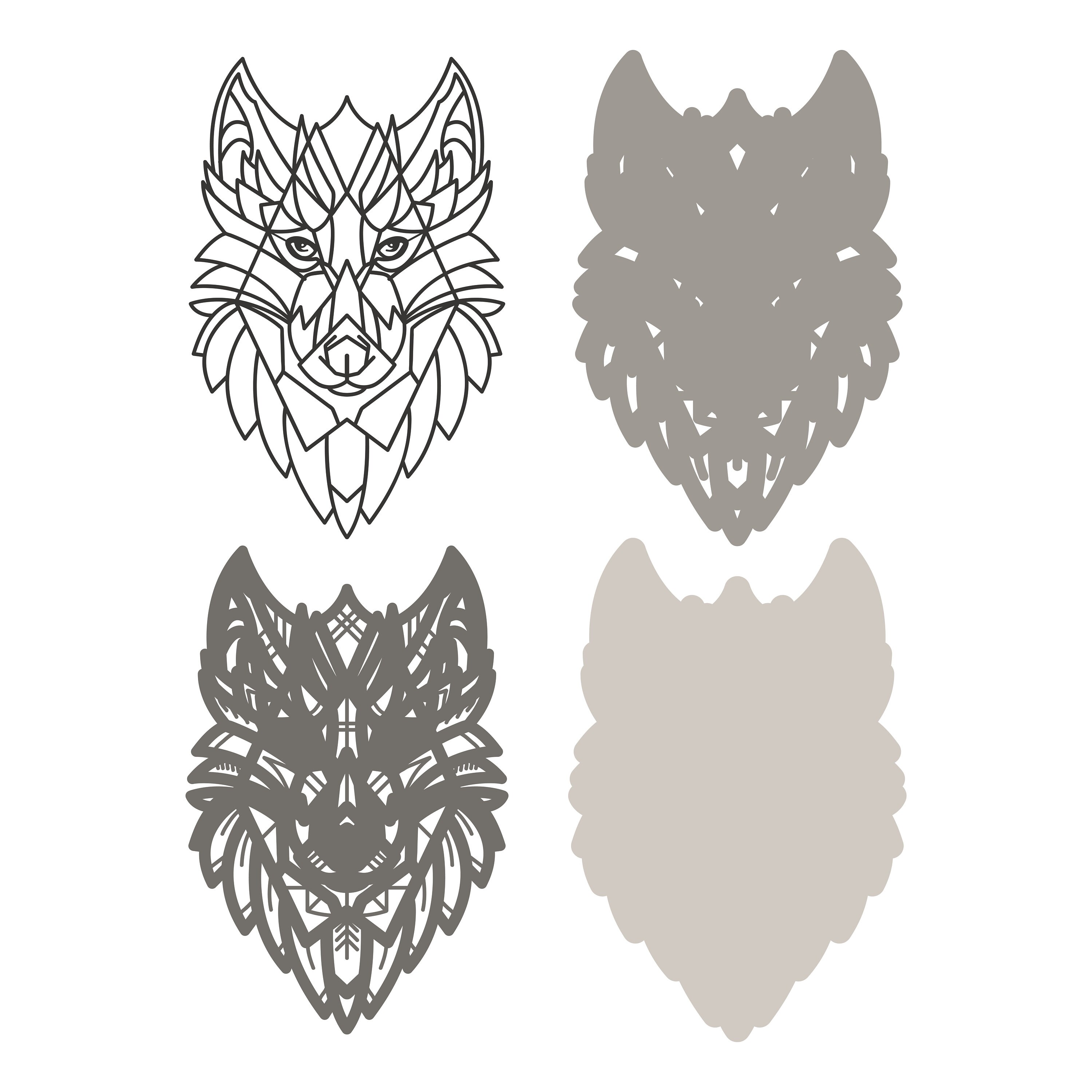 Wolf 3D Layered SVG Digital File Wolf 3D for Cutting Plywood | Etsy Canada