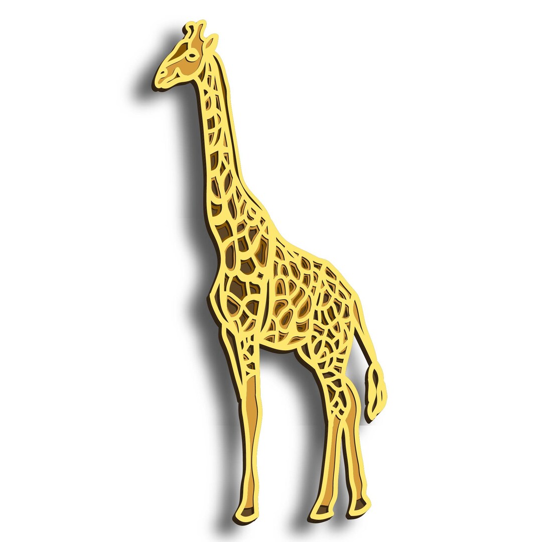 Giraffe Multilayer SVG Digital File Giraffe Mandala 3D for - Etsy