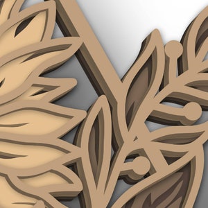 Sunflower Multilayer SVG, Digital File for Cutting Plywood, Paper ...