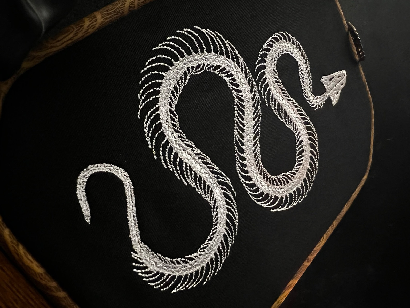 Skeletal Snake, Anatomy Embroidery Hoop Art, Gothic, Spooky , Home and ...