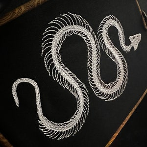 Skeletal Snake, Anatomy Embroidery Hoop Art, Gothic, Spooky , Home and ...