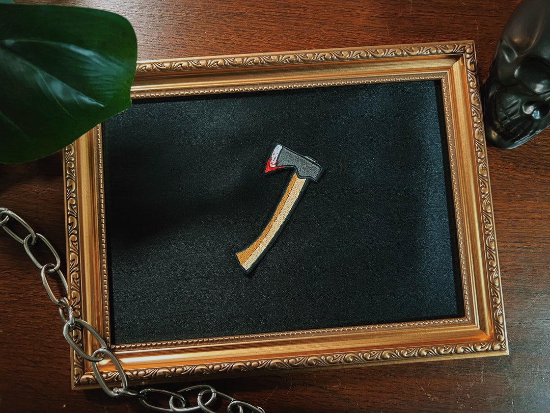 Hatchet Axe Embroidery Jacket Patches, Battle Jacket, Horror, Scary ...