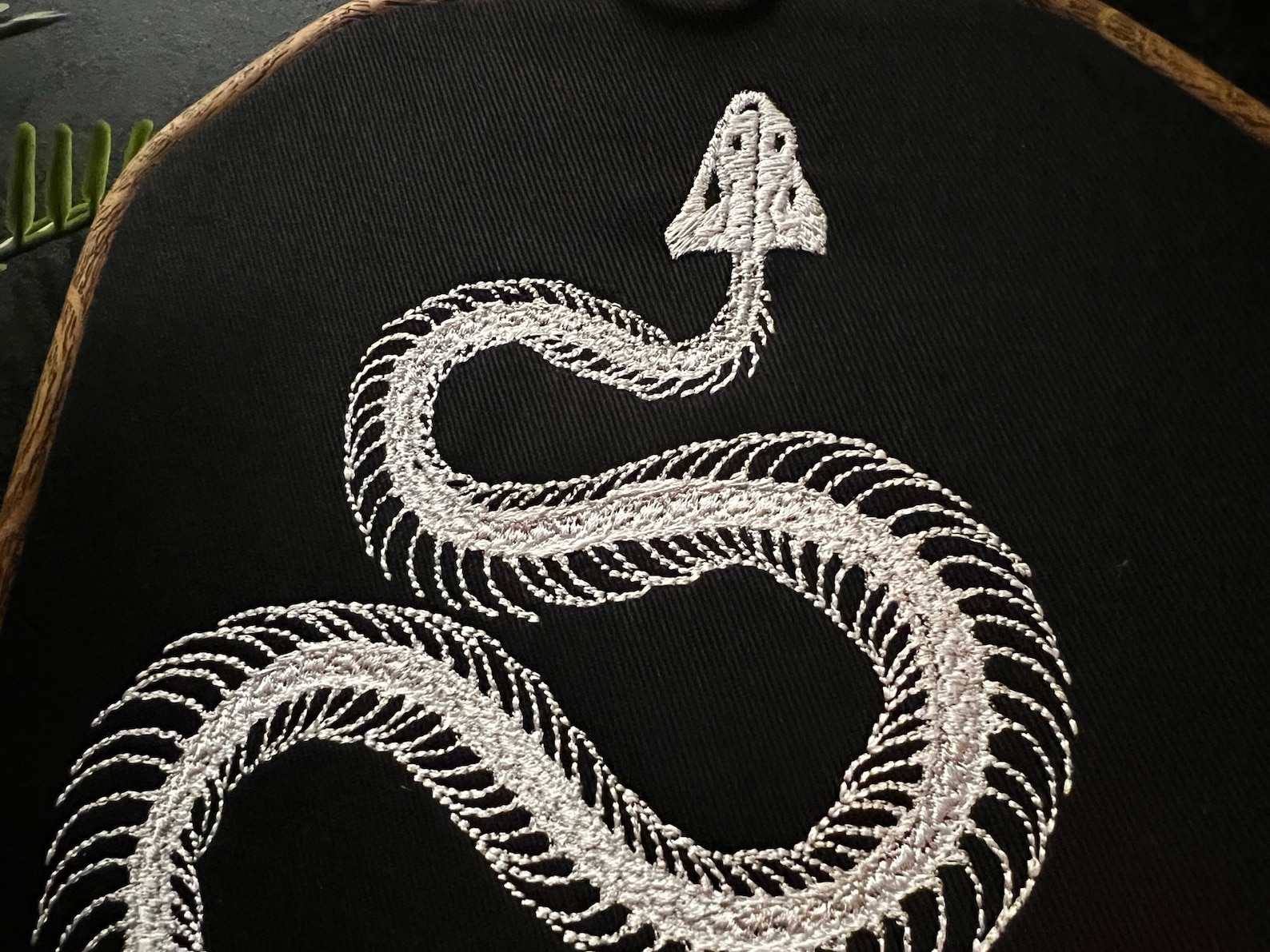 Skeletal Snake, Anatomy Embroidery Hoop Art, Gothic, Spooky , Home and ...