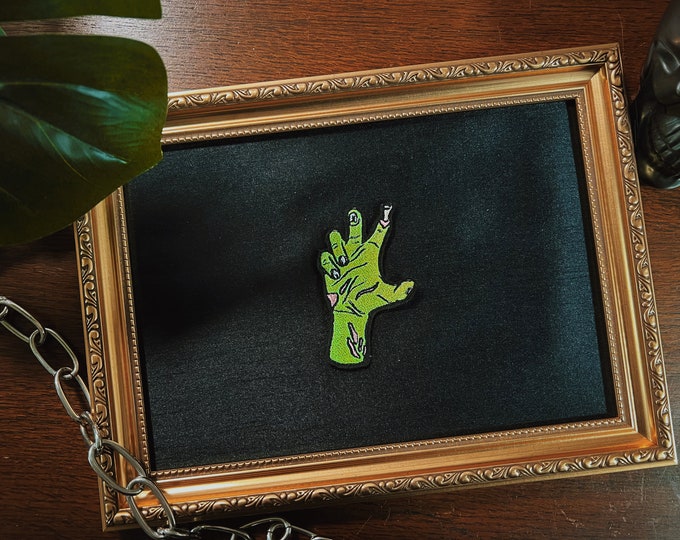 Zombie Hand Embroidery Jacket Patches, Battle Jacket, Horror, Scary ...