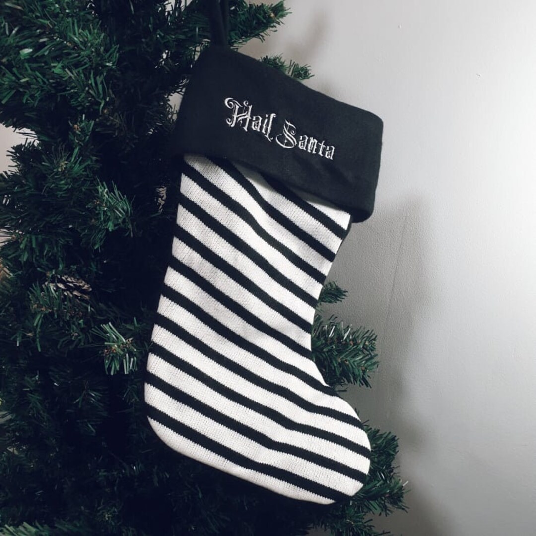 Hail Santa Christmas Stocking, Gothic, Spooky, Gift, Witchy, Dark ...
