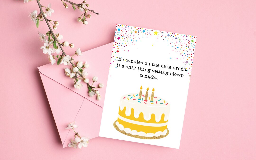 Funny & Vulgar Birthday Card / the Candles on the Cake Aren't the Only ...