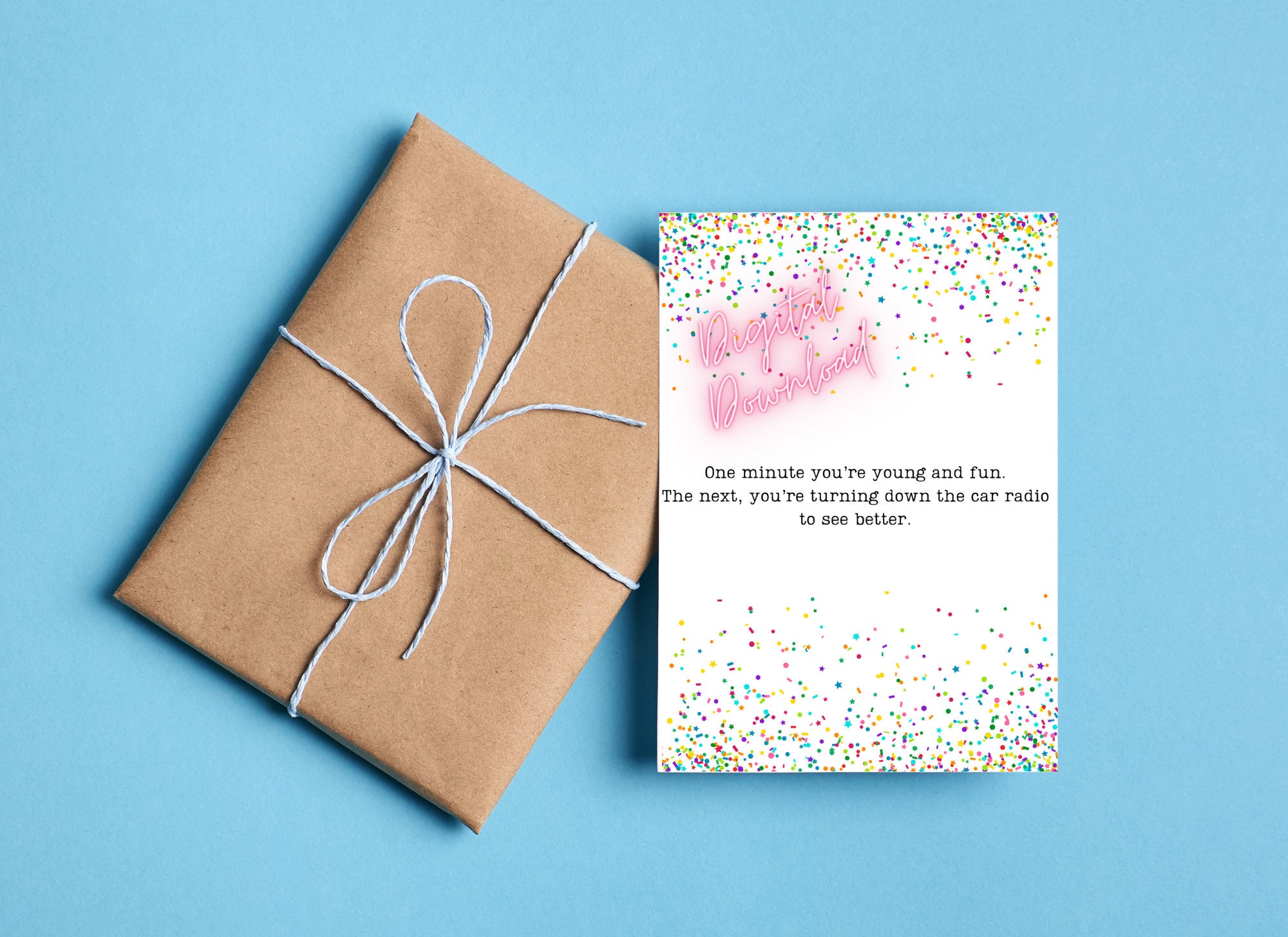 Funny Birthday Card / One Minute You're Young & Fun the Next You're ...