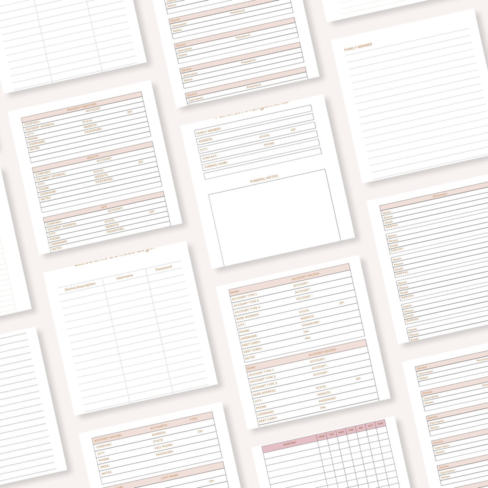 Printable End of Life Planner, Final Preparations, Funeral Planning ...