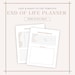 Printable End of Life Planner, Final Preparations, Funeral Planning ...