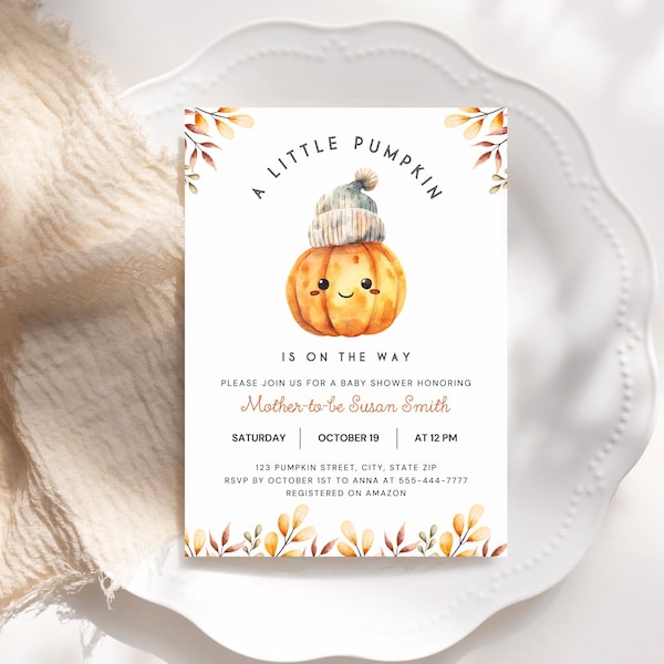 Fall Baby Shower Invitations - Etsy