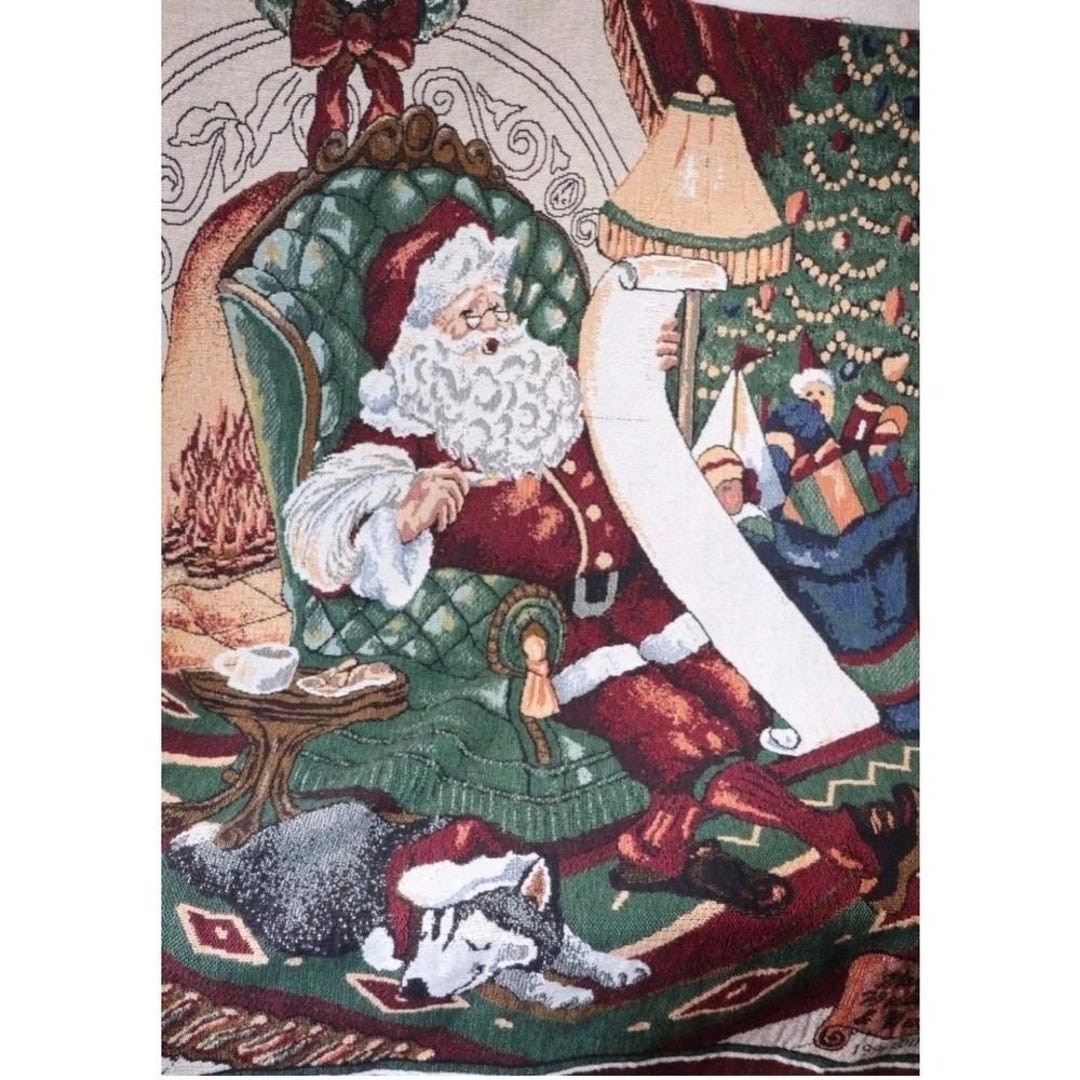 Manual Woodworkers and Weavers 1996 Edition Throw Blanket Santa ...