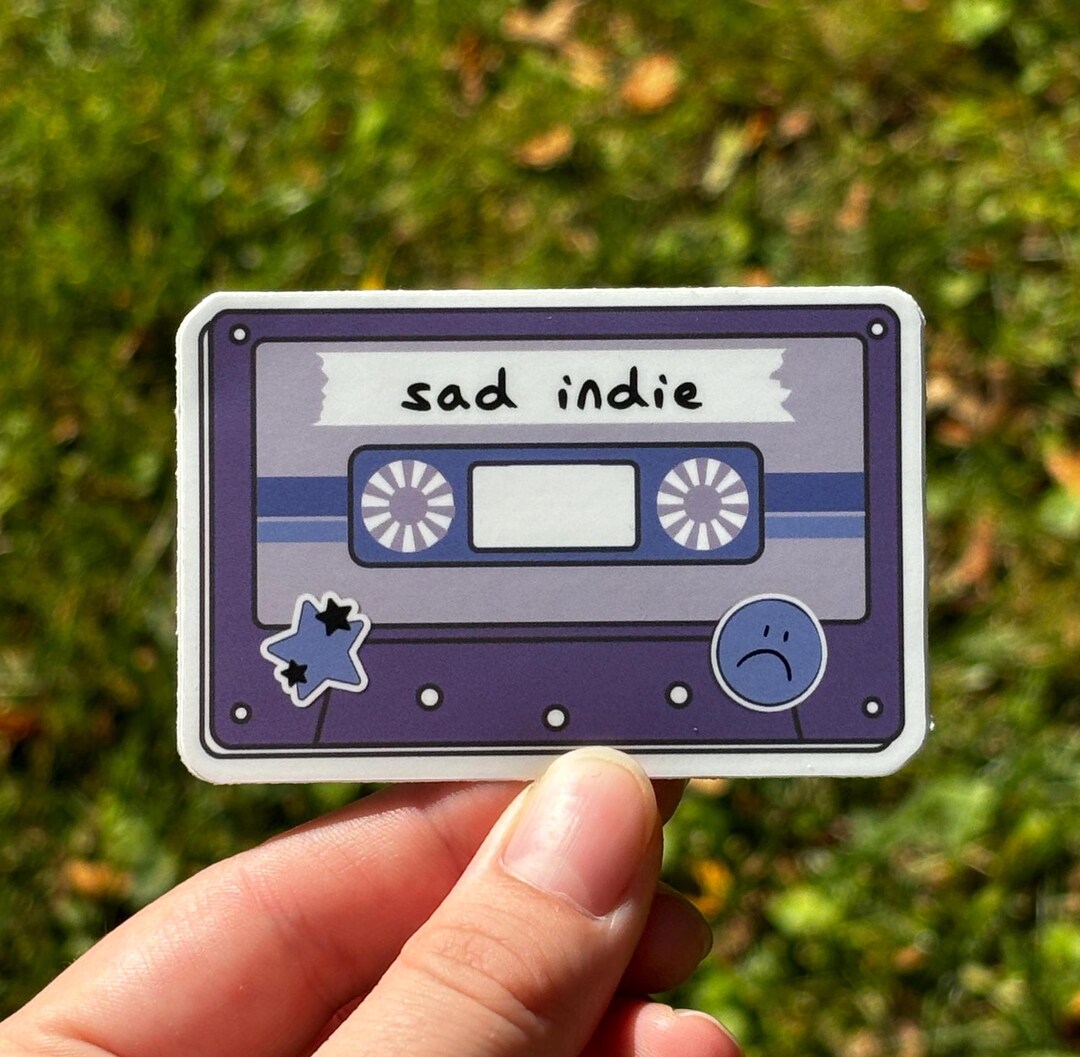 Sad Indie Retro Vintage Cassette Tape Emo Music Lover 3 Inch Vinyl ...