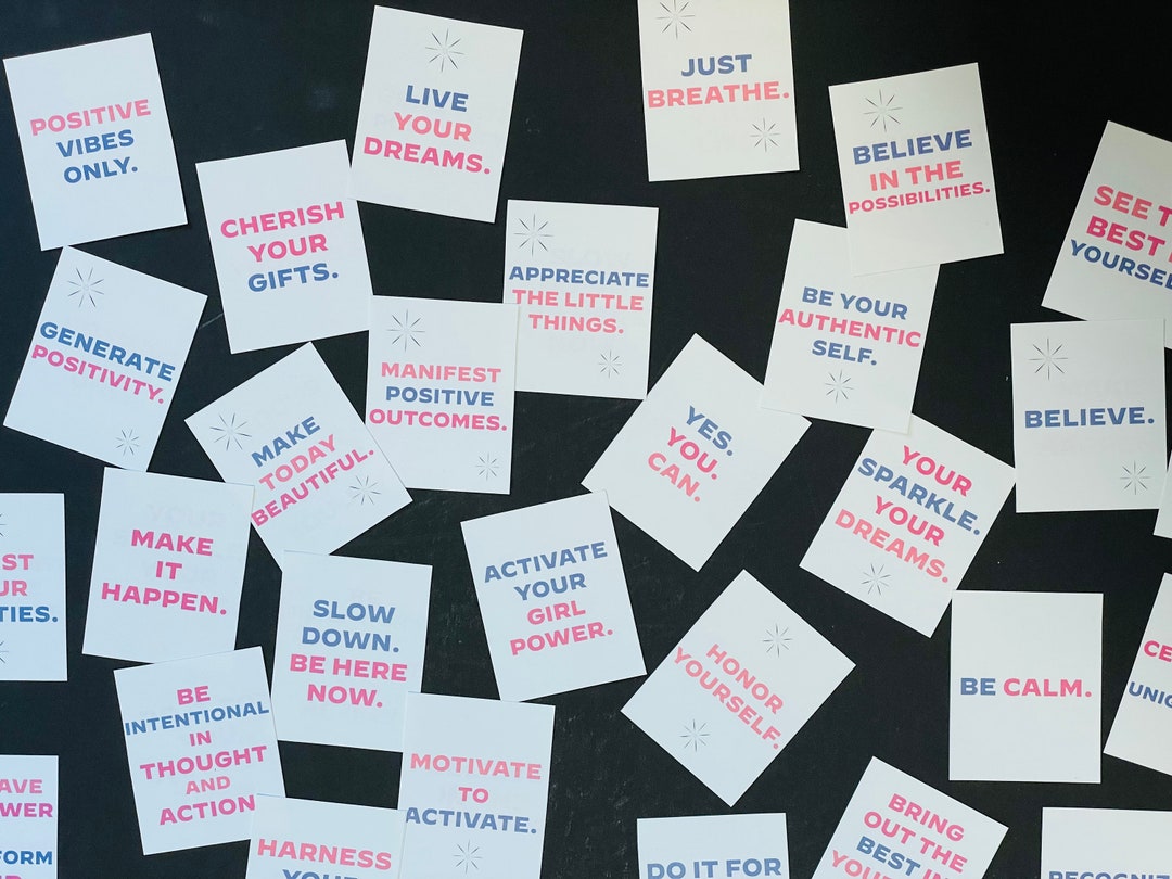 PRINTABLE Set of 30 TEEN GIRL Positive Affirmation Cards - Color - Etsy