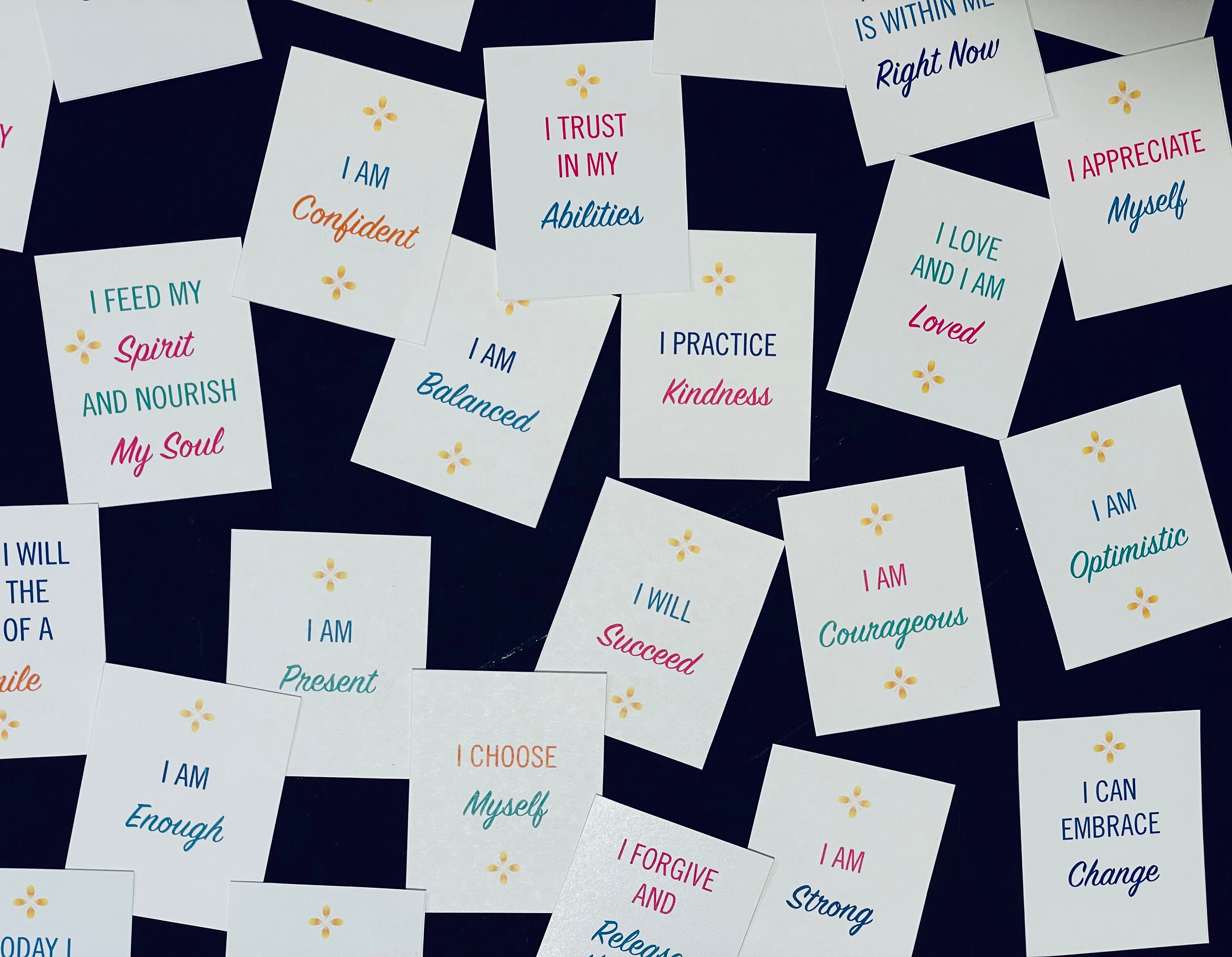 PRINTABLE Set of 30 Positive Affirmation Cards - COLOR Version - Etsy
