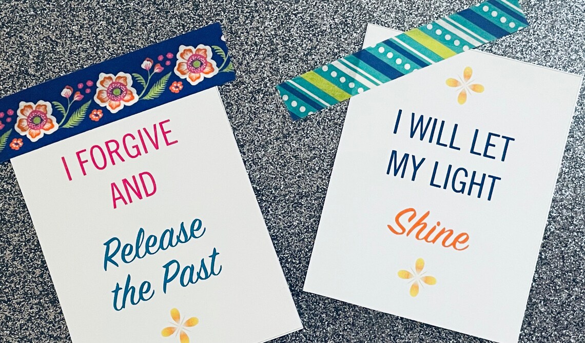 PRINTABLE Set of 30 Positive Affirmation Cards - COLOR Version - Etsy