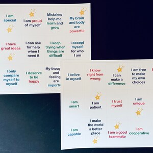 PRINTABLE Set of 30 Positive Affirmation Cards for KIDS - Color - Etsy
