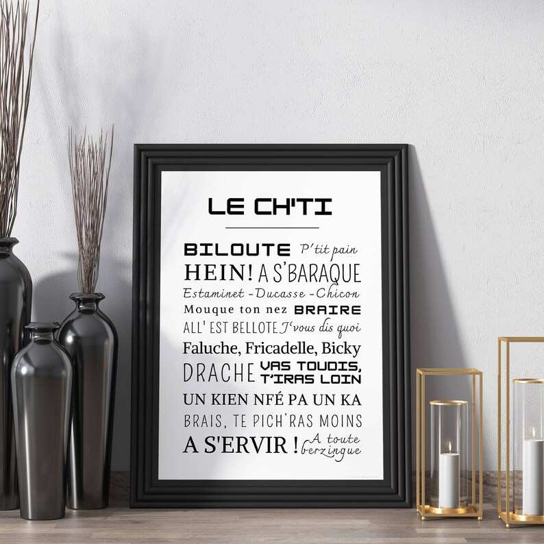 Affiche Mots Chti Affiche Mots Et Expressions Chtimi Etsy France