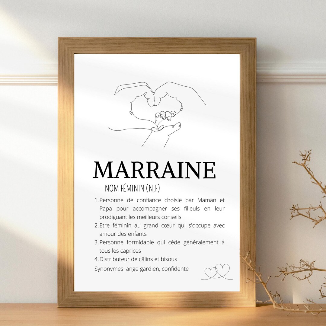 Personalized Godmother Definition Poster – Godmother Christmas Gift ...