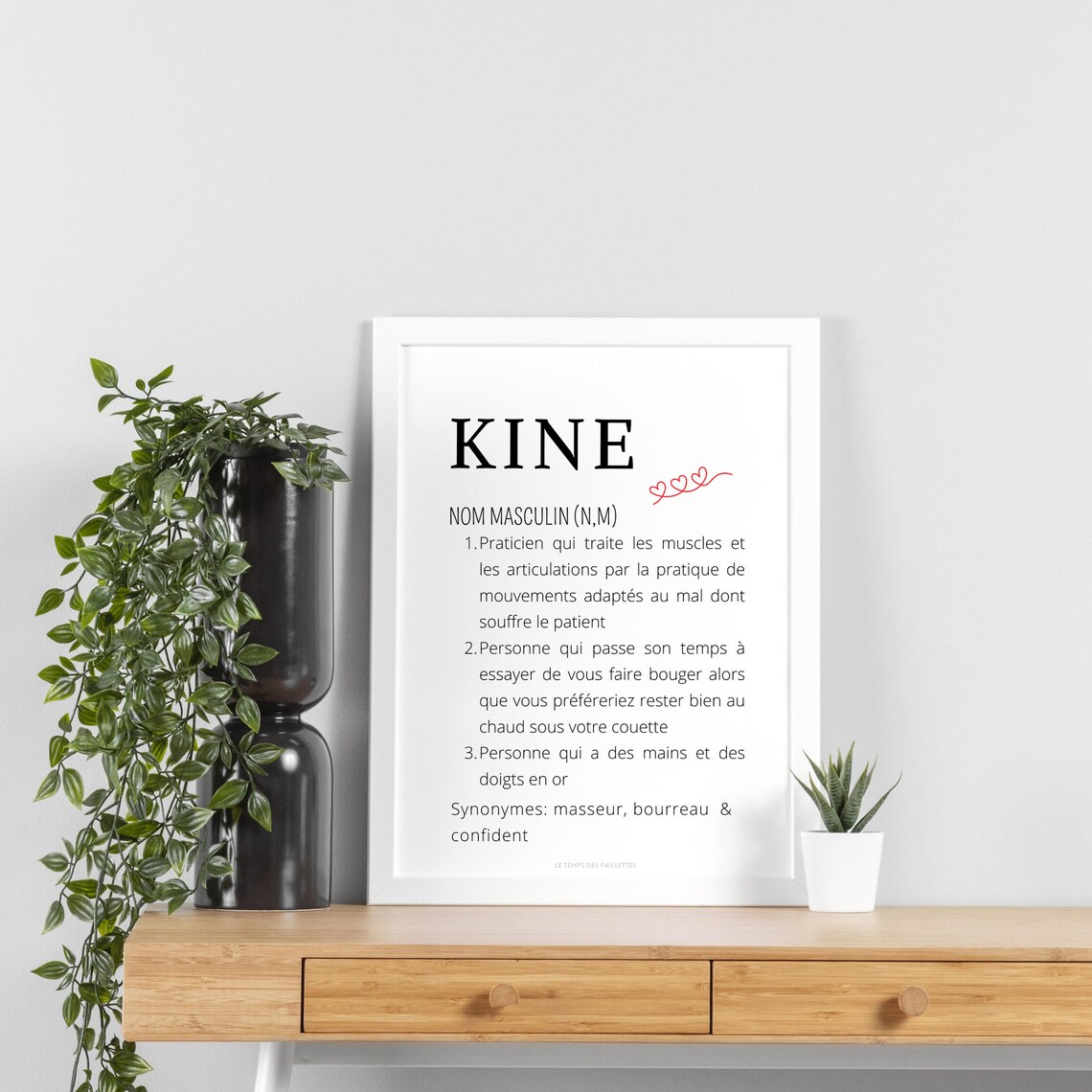 Affiche définition kiné - Affiche minimalistes kinésithérapeute ...
